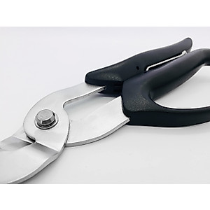 ALLEX Super Hard Spring Loaded Cardboard Scissors, Heavy Duty Shears for Thick Paper and Cardboard Box, Finest Stainless Steel Made in Japan