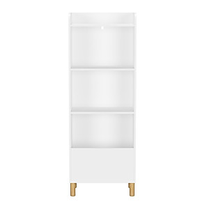 CuisinSmart Bookshelf for Kids, 4-Tier Children's Bookshelf Kid's Book Display, Toy Storage Cabinet Organizer Bookcase for Kid's Room, Playroom, Nursery and Kindergarten White