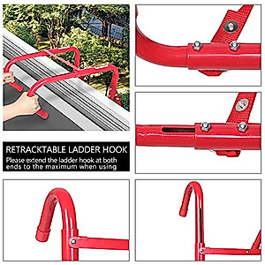 LUISLADDERS Fire Escape Ladder 2 Story with Anti-Skid Rungs Portable Emergency Escape Ladder, Easy to Deploy Store 15- Feet