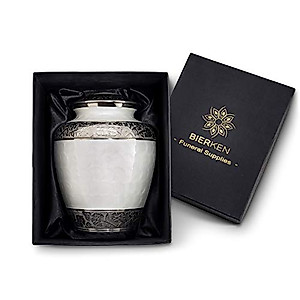 Urn for Human Ashes Adult Memorial urn Funeral Cremation Urns Large Burial Urns for Ashes - The Pearl Rose Adult Urn Large Size