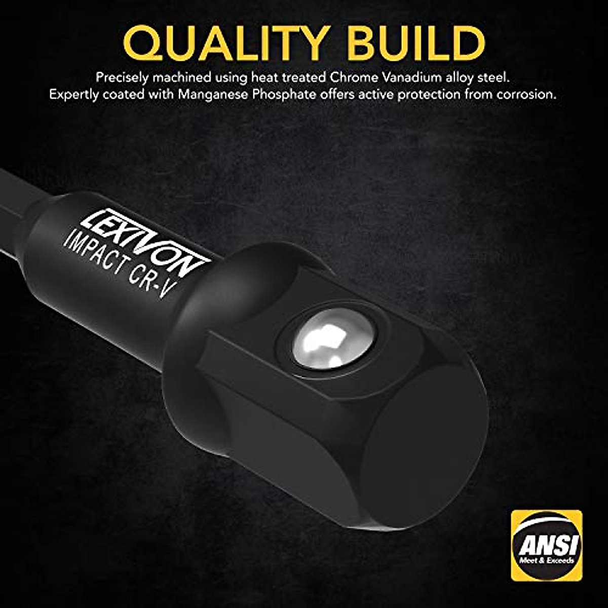 LEXIVON [2-Pack] Impact Grade Socket Adapter Set, 3" Extension Bit With Holder | 3-Piece 1/4", 3/8", and 1/2" Drive, Adapt Your Power Drill To High Torque Impact Wrench (LX-101X2)