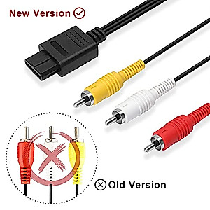 N64 AV Cable, Audio Video AV Cable Cord for Nintendo 64 N64, Gamecube GC,Super Nintendo SNES, 2.5M/8.2FT
