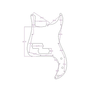 KAISH 13 Hole P Bass Style Pickguard PB Scratch Plate Bass Pickguard for USA/Mexico Precision P Bass Vintage Tortoise