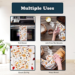 Puppington Dog Kitchen Towels - Thanksgiving Kitchen Towels - Fall Decor Dog Lover Gifts - Dog Thanksgiving Decor Dish Towels - Thanksgiving Tea Towels (Harvest Hounds 2-Pack)