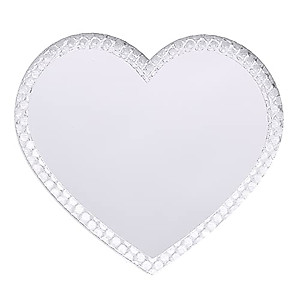 ONLYOU GRIPTOK Phone Grip Korean Grip Tok Simple Heart Flower Round Design Mirror Cute Phone Stand Drop Prevention Custom Women's (Heart)