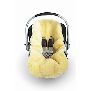 Fareskind Baby Go Cozy Sheepskin Bunting Bag, Black, 0-12 Months