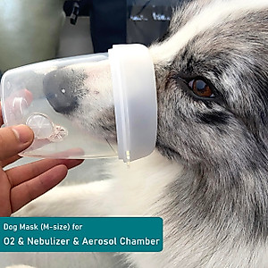 Canine Nebulizer Cup and Inhaler Mask for Cats and Dogs, Oxygen Mask for Pets (Not Including Nebulizer Machine) (M)