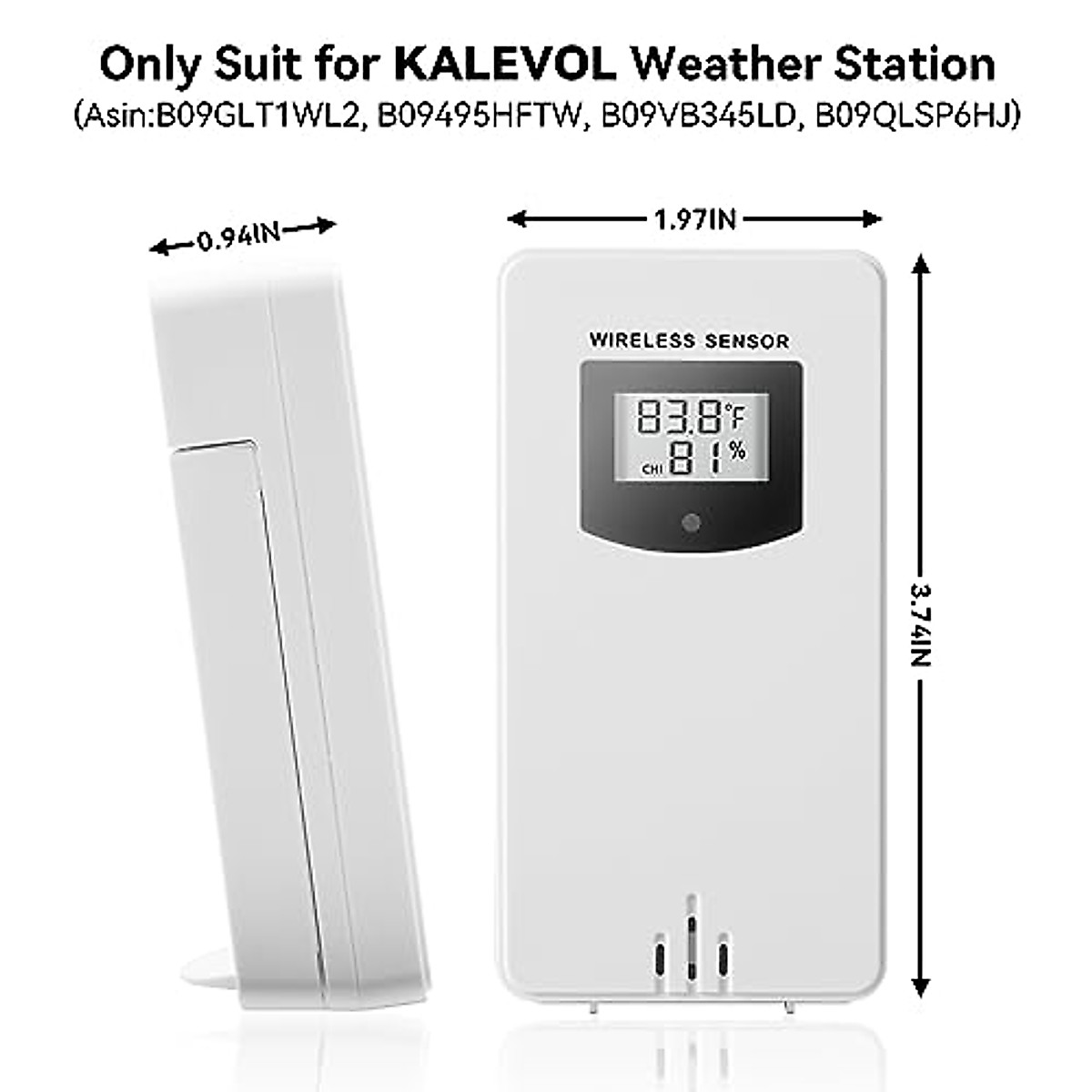 Weather Station Indoor Outdoor Thermometer Wireless Remote Sensor, Home Weather Station Temperature Humidity Monitor