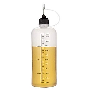 12 Pcs 120ml PE Precision Needle Tip bottle,Applicator graduated Bottle, Squeeze Bottle Multi Colorful Caps Eliquid Bottles,Dropper Bottle, White Bottle+Color Cap (black)