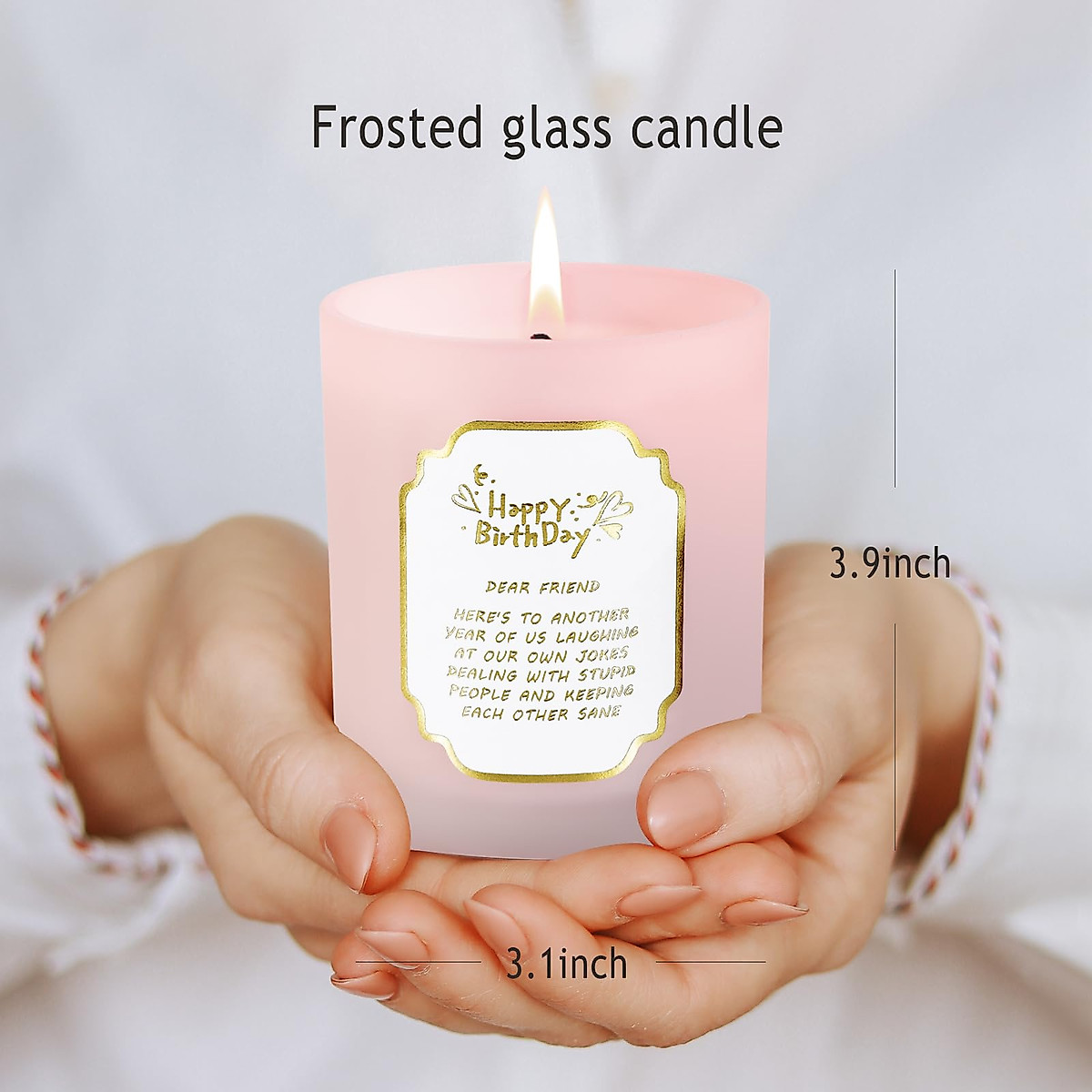 Happy Birthday Gifts for Women - Funny Best Friend Friendship Gifts for Women Friends, Birthday Gifts for Best Friend Bestie BFF Coworker Classmate Women, Lavender Candle Gifts