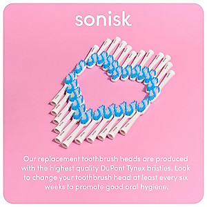 Sonisk Pulse | Electric Toothbrush Heads | 4X Replacement Heads for Sonisk Pulse | 31,000 Strokes Per Minute