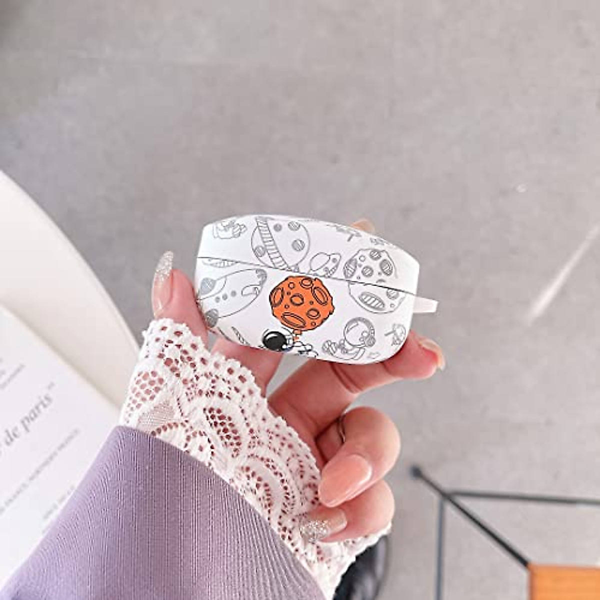 Compatible with Sony WF-1000XM4 Case, Meteorite Astronaut Case for Sony WF-1000XM4 Earbuds Case for Men Teens Boys Women Soft Silicone Case with Keychain Accessories