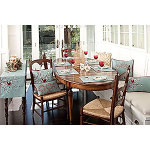 Pillow Perfect Christmas Wreaths Lumbar Pillow, 11.5" x 18.5", Blue