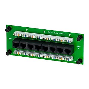 Monoprice 8-Port Cat6 Data Module - Non-Bridged, 8 Standard 4 Pair 110 IDC Connectors