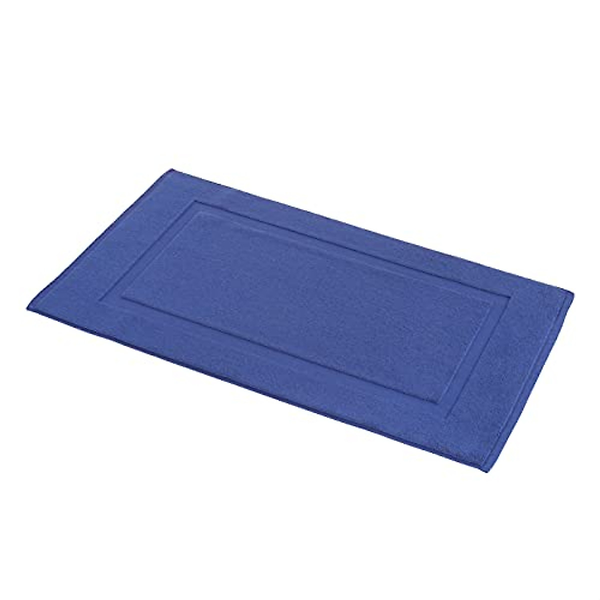 Amazon Basics Banded Bathroom Bath Rug Mat - 20 x 31 Inch, Navy
