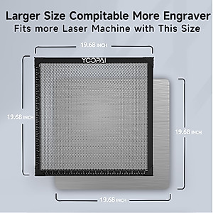 YOOPAI Honeycomb Laser Bed 500x500mm Honeycomb Working Table with Aluminum Panel for Laser Cutter Engraver Accessories, Desktop Protection, Fast Heat and Smoke Dissipation 19.7"x19.7"