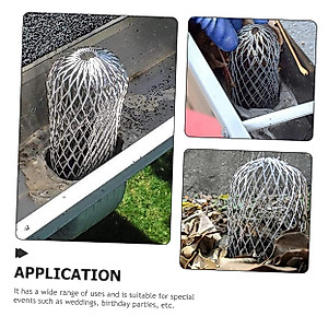 Angoily Aluminum Downspout Filter 6 Pcs Leaf Filter Gutter Downspout Diverter Downspout Filter Cover Drain Strainer Downspout Aluminium Filter Strainer Flexible Filter Material Aluminum