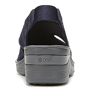 BZees Womens Daytona Slip-On Wedge Sandal Navy Blazer 9.5 M