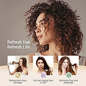 Microfiber Hair Towels Wrap for Women, 2 Pack Thick Hair Drying Towels with Button, Fast Drying Hair Turbans for Wet Hair, Long, Curly Hair, Super Soft Hair Wrap Towels for Women Anti Frizz (Grey)