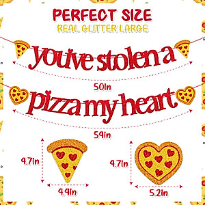 You’ve Stolen A Pizza My Heart Banner Valentine’s Day Pizza Theme Decoration Love You To Pizzas Party Decoration Pizzas Birthday Wedding Anniversary Baby Shower Party Supplies