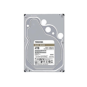 Toshiba N300 4TB NAS 3.5-Inch Internal Hard Drive - CMR SATA 6 GB/s 7200 RPM 128 MB Cache - HDWQ140XZSTA
