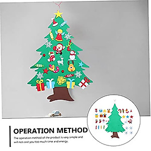 OFFSCH 1 Set Felt Christmas Tree Play Set Christmas Decor Table Top Decor Felt Tree Ornaments Felt Christmas Tree for Toddlers 3D Felt Christmas Tree Xmas Ornament Felt Christmas Tree Set