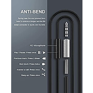 Nasuque Headphones with Microphone, Foldable Wired Headphones with Deep bass, Adjustable Headband and Noise Isolation for Smartphone Computer Laptop Chromebook MP3/4, (Black Gray)