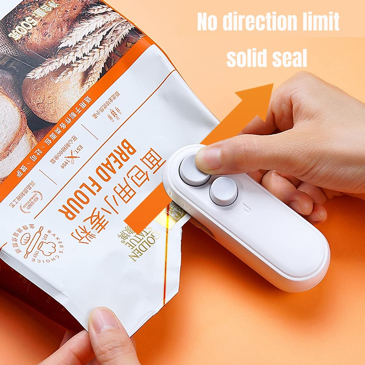 MYUANGO Mini Handleld Chip Bag Sealer | 2-in-1 Bag Sealer Heat Seal with Cutter | USB Charging and Magnetic Back | Perfect for Travel and Snack Lovers