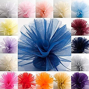 TABLECLOTHSFACTORY 25pcs/ pk 9" Tulle Circles Wedding Party Baby Shower Favors - Pink