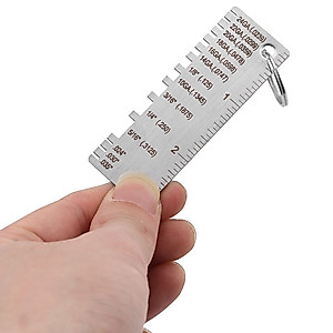 Wire/Metal Sheet Thickness Gauge 14 16 18 20 22 24 Wire Gauge Thickness Size Inspection Tool Welding Gauge,Stainless Steel