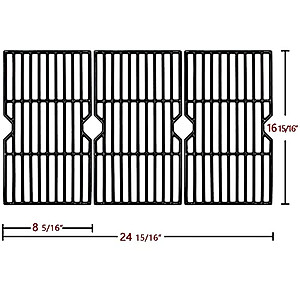 Hongso Grill Parts, Grill Grates Heat Plates Replacement for Charbroil, Kenmore, Master Chef, Thermos Gas Grills