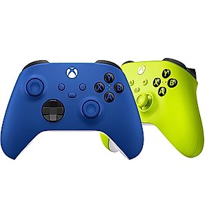 Microsoft QAU-00001 Xbox Wireless Controller Shock Blue Bundle with Wireless Controller for Xbox Series X/S - Electric Volt
