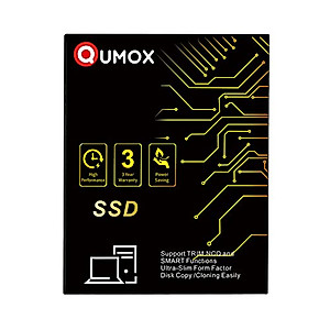 QUMOX 1TB PCIe NVMe M.2 Internal Solid State Drive SSD - Ultra-Fast Read Speed 2000MB/s, Write Speed 1600MB/s