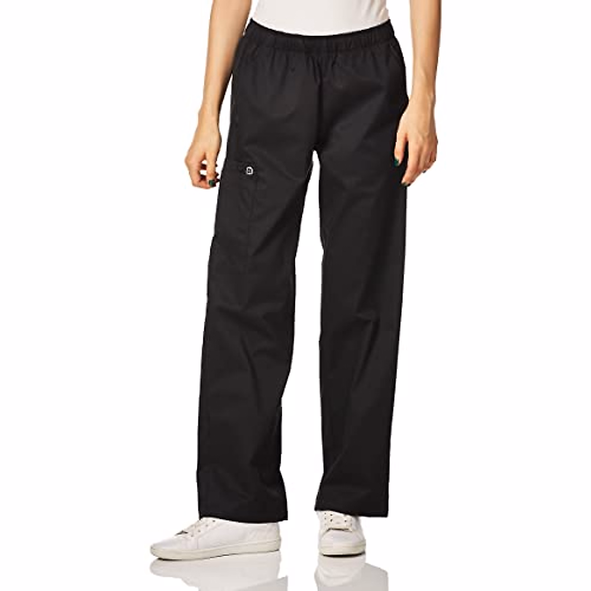WonderWink WonderWORK Women’s Pull-On Cargo Pant — Black, 2X Large