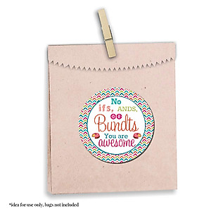 “No IFS, Ands, or Bundts” Teacher, Staff, or Employee Appreciation Thank You Sticker Labels, 40 2" Party Circle Stickers by AmandaCreation, Great for Envelope Seals & Gift Bags…