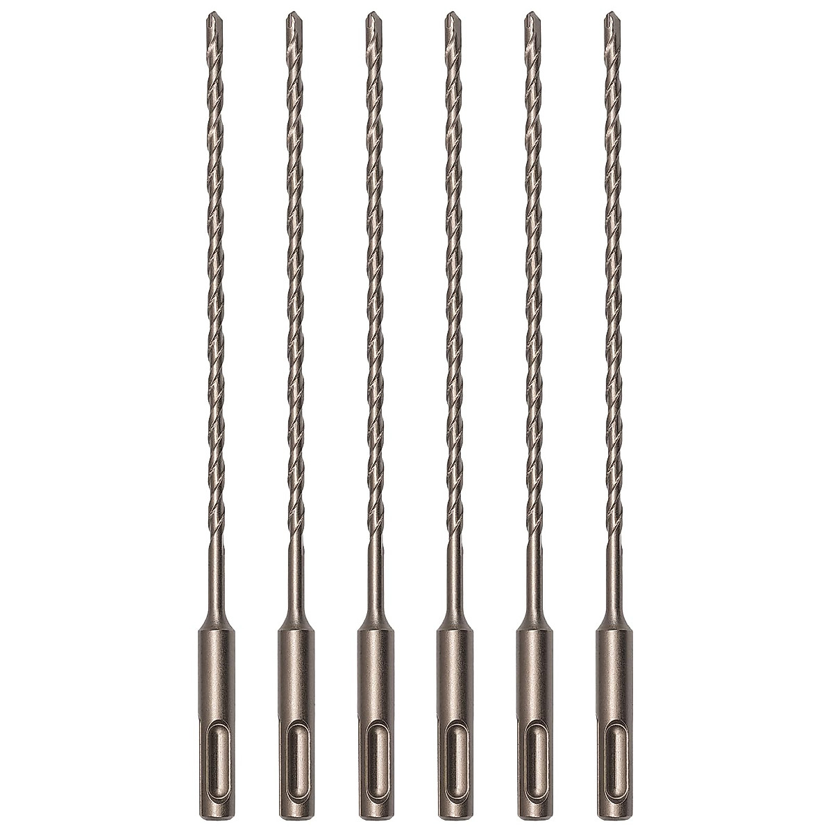 HLOFIZI 3/16" x 8" Concrete Drill Bit 3/16 in. SDS Plus Hammer Drill Bit, Masonry Drill Bits for Block Wall, Brick, Stone, 6 Pack