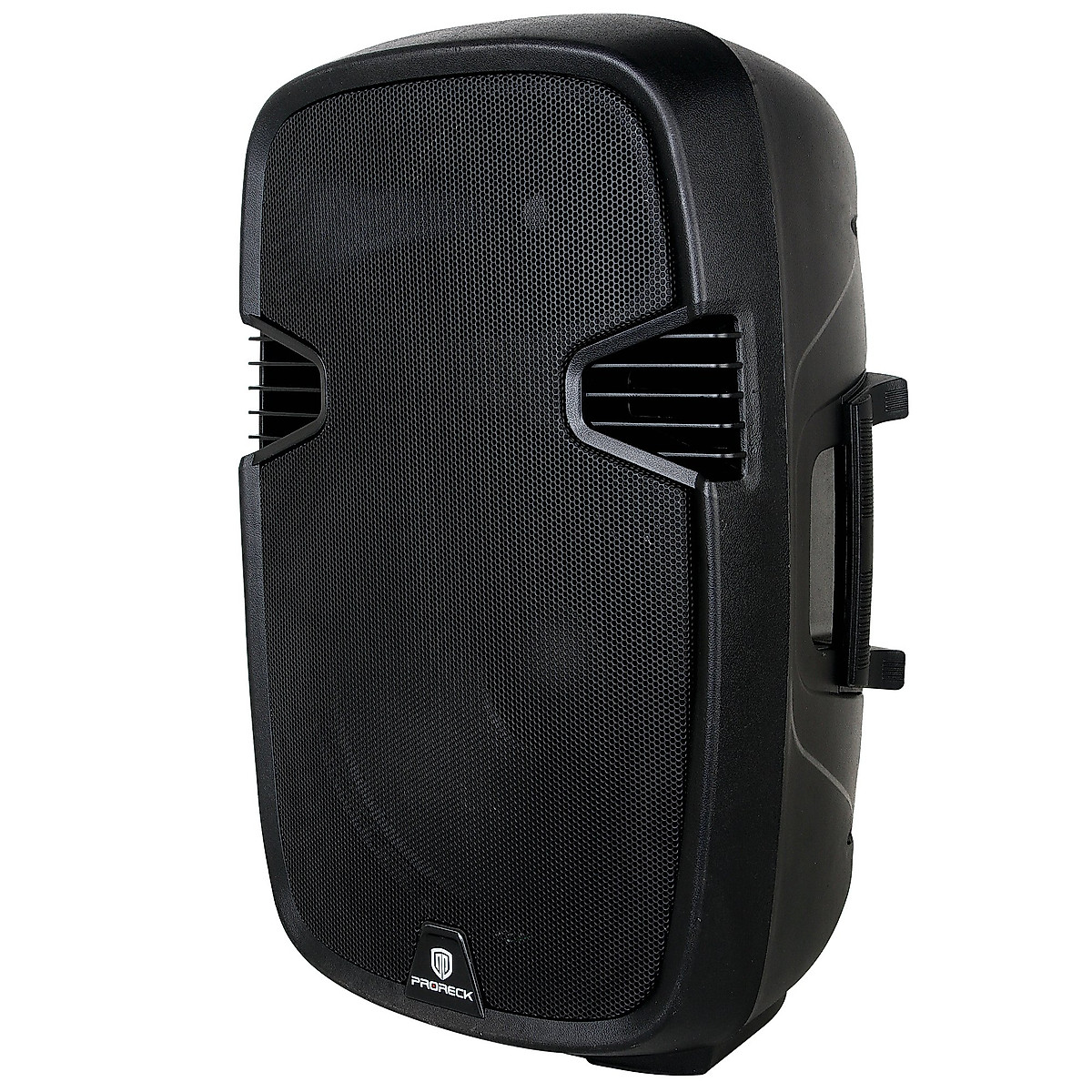 PRORECK PR-C15 Portable 15-inch 600 Watt 2-Way Powered Dj/PA Speaker with Bluetooth/USB/SD Card Reader/FM Radio/Remote Control/LED Light/Speaker Stand, Black