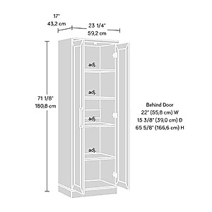 Sauder HomePlus Storage Pantry cabinets, ‎L: 23.25" x W: 17" x H: 71.18", Sienna Oak