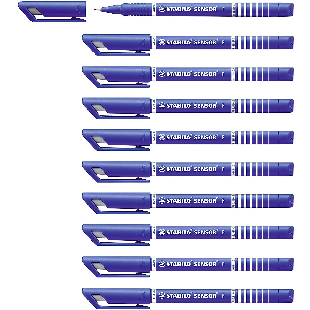 STABILO 189/41 - Sensor Pen Fineliner 0.3mm Blue 189/41 - (Pack of 10)