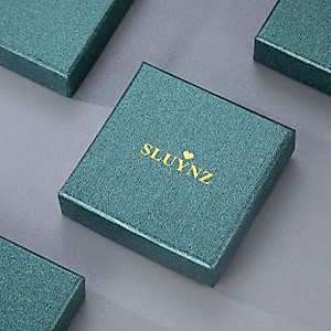 SLUYNZ 925 Sterling Silver Bead Ball Hoop Earrings for Women Teen Girls Minimalist Bar Hoop Earrings Dangle (A-Silver)