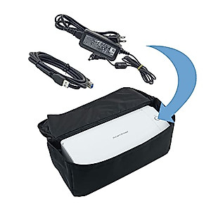 Compact Document Scanner Carrying Case – Travel Bag for Fujitsu ScanSnap ix1300, Plustek, Epson and Brother Scanner use. Dust-Proof, Anti-Static, Dust Cover & Protector.