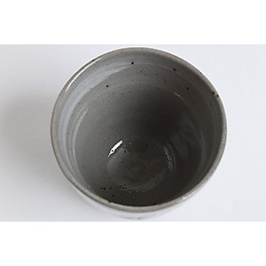 HlpiAMok Aeiniwer Mino ware Japanese Pottery Yunomi Chawan Tea Cup Jizo Stone Statues Gray Sanaegama made in Japan (Japan Import) KSY006