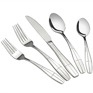 Eagrye 30-Piece Flatware Set, Stainless Steel Silverware, Service for 6
