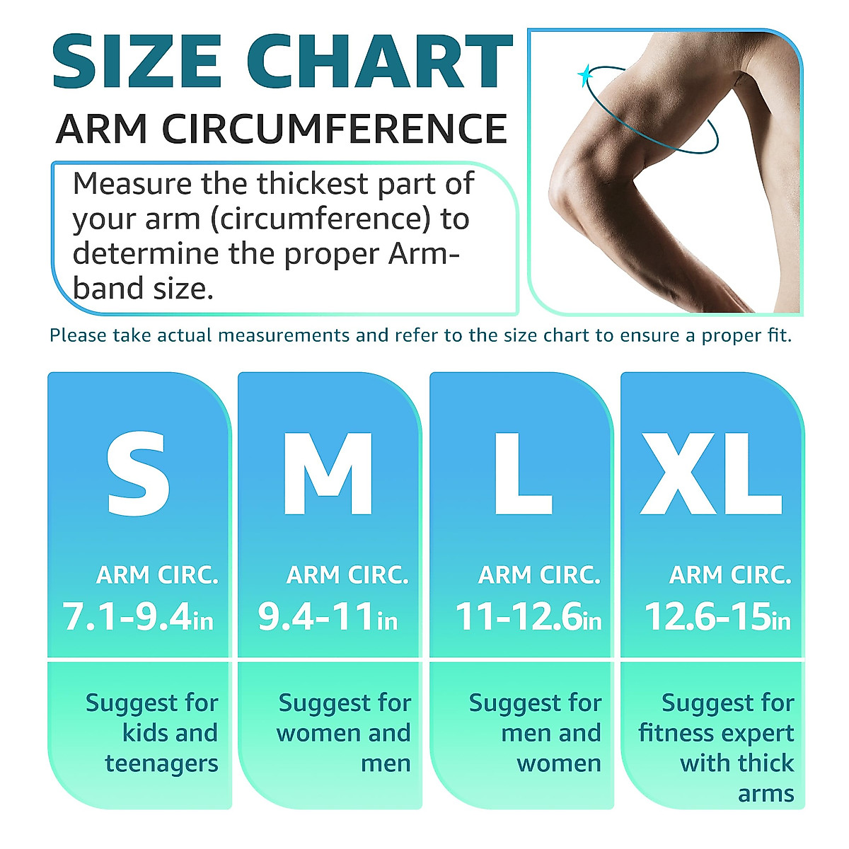 HiRui Universal Sports Armband Cell Phone Armband Sleeves Running Armband for Exercise Workout, Compatible with iPhone 15/15Plus/Pro iPhone 14/13/12 Samsung Galaxy All Phones (Large, Black)