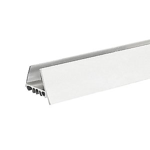 PVC Slide on Door Sweep with Foam Draft Stopper/Sweep for Doors 1" - 1 3/4" Wide - 3 FT Long (White)