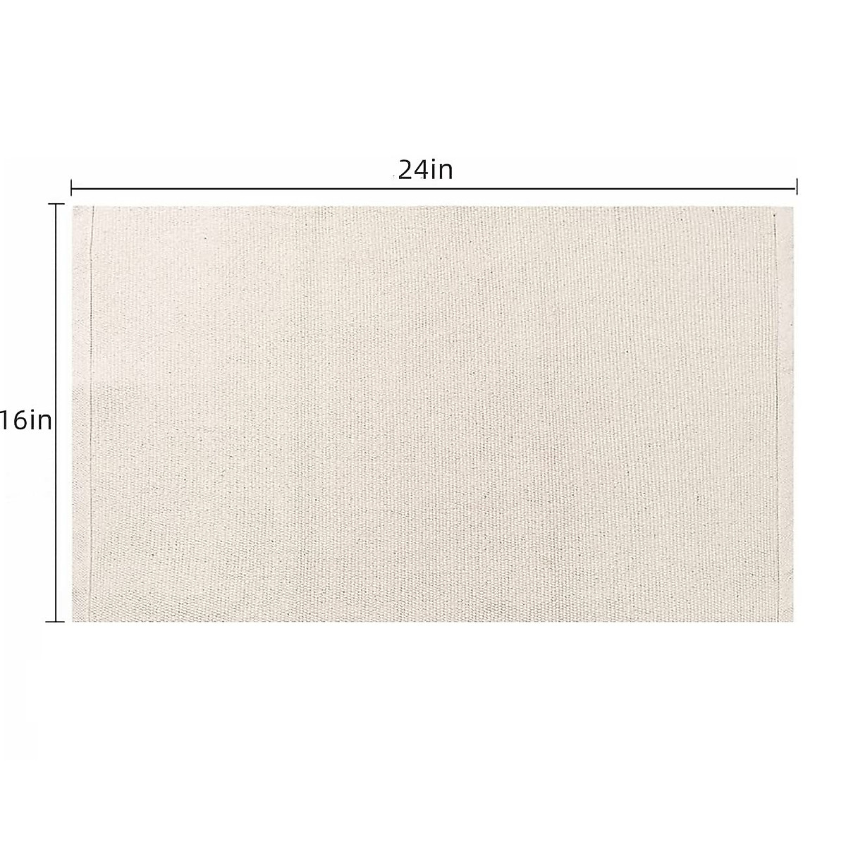 JE JOUE Montessori Materials Children Playing Mat Pure Cotton Working Rug for Toddlers (16"×24", Beige)