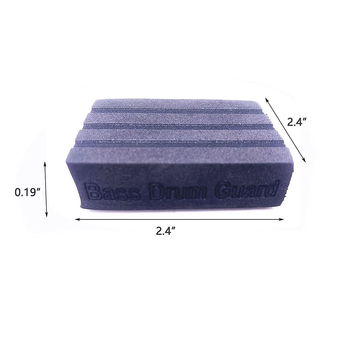 Jiayouy Bass Drum Hoop Guard Neoprene Sponge Foam Hoop Protector Black (2pcs/Pack)