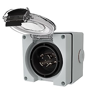 STARELO 20 Amp Power Inlet Box NEMA L14-20P Generator,125/250 Volt,Outdoor dustproof and Weatherproof for generators, Welding Machines, etc.ETL Listed.(NEMA L14-20P Box)
