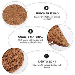 POPETPOP Pigeon Nest Pad: 10pcs Bird Pigeon House Pad Nesting Box Pads Coir Pad Chicken Nest Mat Nest Accessory for Chickens Pigeon