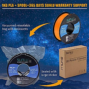 SUNLU PLA+ Filament 1.75mm 10KG PLA Plus 3D Printing Filament for 3D Printer & 3D Pens Tolerance Accuracy +/- 0.02 mm, 11x1KG (10 Colors)